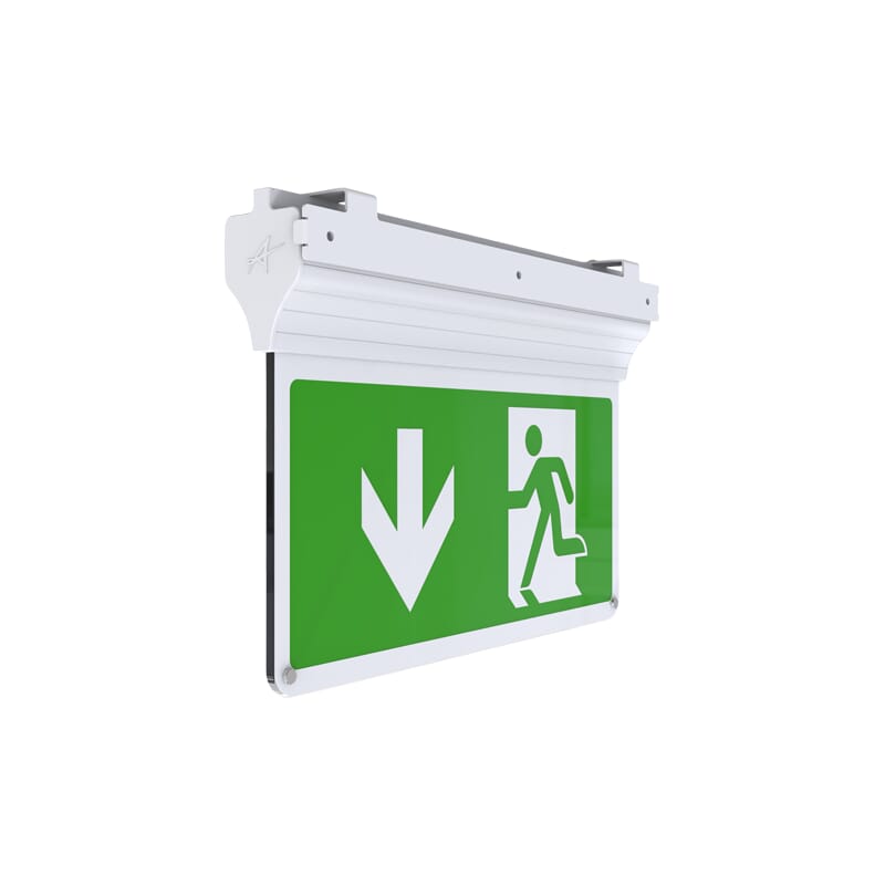Ansell Eagle 3-In-1 Exit Sign Maintained / Non-Maintained White ...